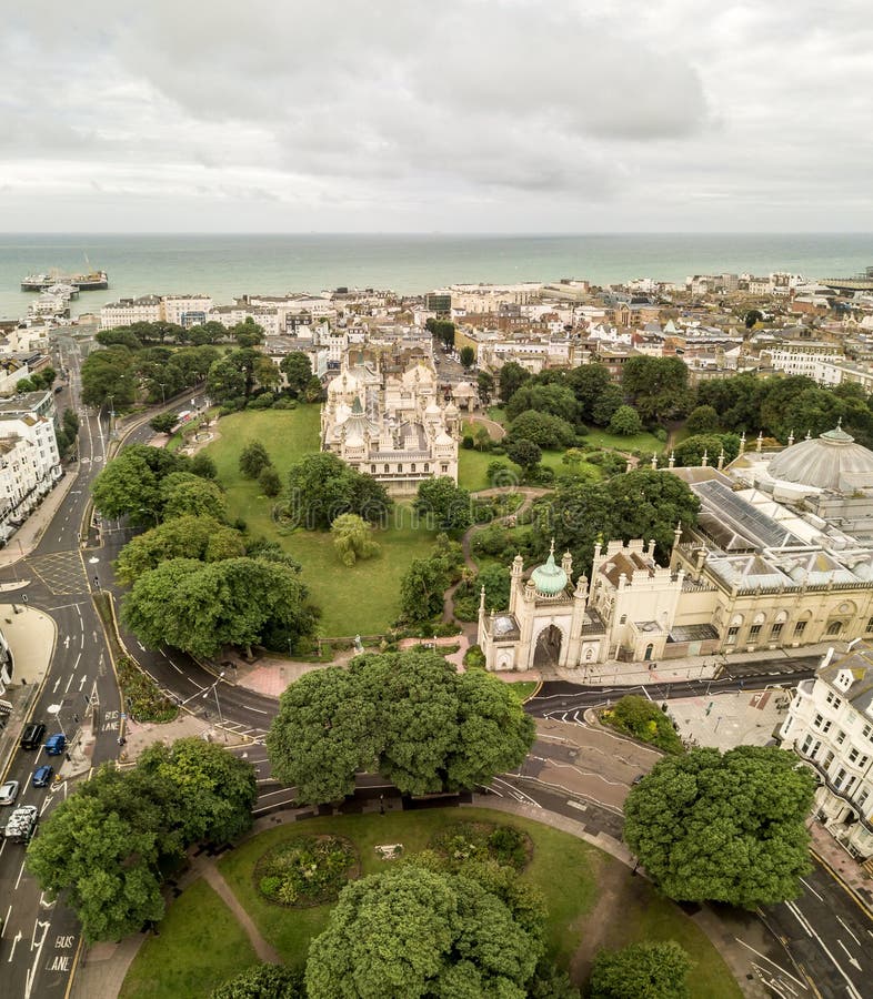 Aerial View of Brighton in Summer Stock Image - Image of architecture ...