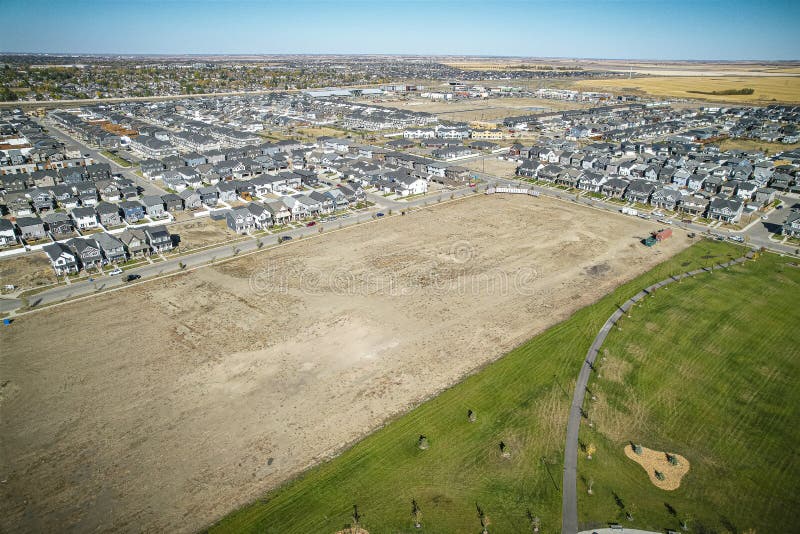 Arial of Saskatoon S Newest Neighborhood Brighton Stock Image - Image ...