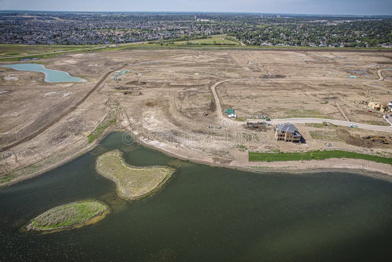 Arial of Saskatoon S Newest Neighborhood Brighton Stock Photo - Image ...