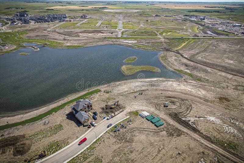 Arial of Saskatoon S Newest Neighborhood Brighton Stock Photo - Image ...