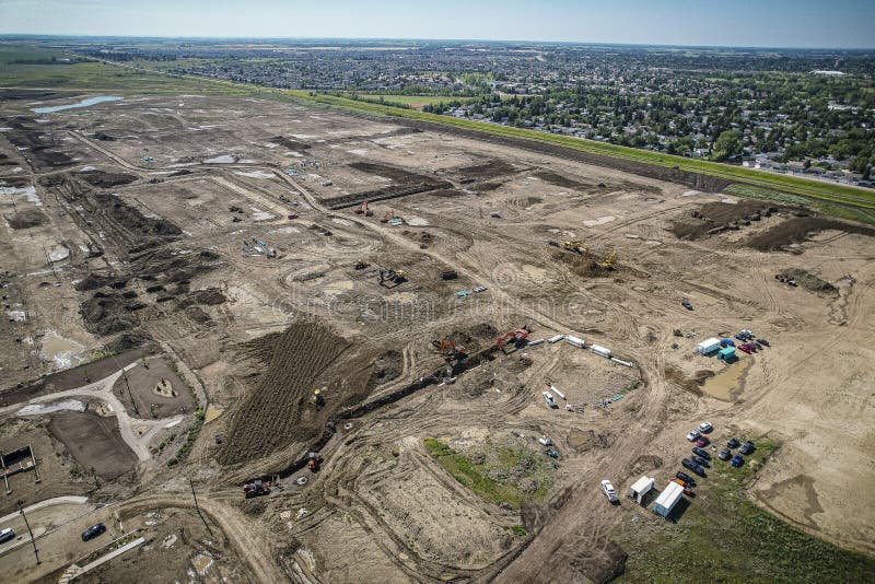 Arial of Saskatoon S Newest Neighborhood Brighton Stock Image - Image ...