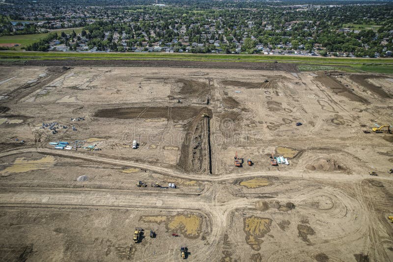Arial of Saskatoon S Newest Neighborhood Brighton Stock Photo - Image ...