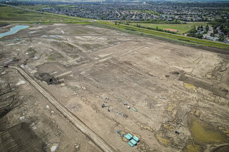 Arial of Saskatoon S Newest Neighborhood Brighton Stock Photo - Image ...