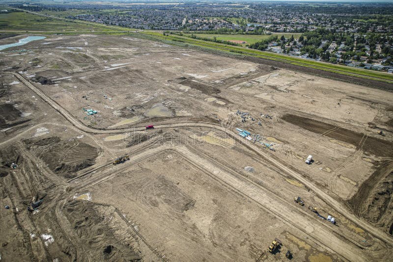 Arial of Saskatoon S Newest Neighborhood Brighton Stock Photo - Image ...