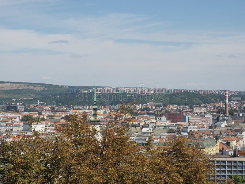 Aerial view of Brno stock photo. Image of cityscape - 264269410