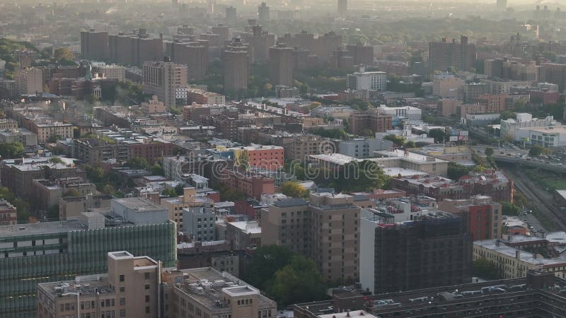 Aerial View of the Bronx at Sunrise Stock Video - Video of high, life ...