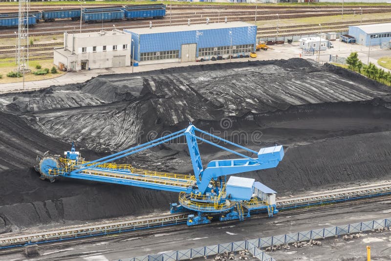 Aerial View on Bucket Wheel Excavator Stock Image - Image of mining ...