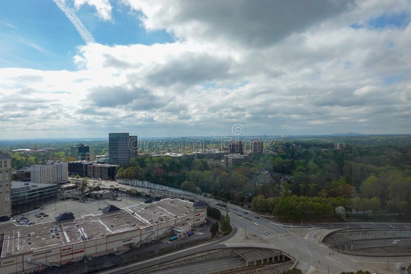 An Aerial View of the Buckhead District of Atlanta, GA Editorial Stock ...