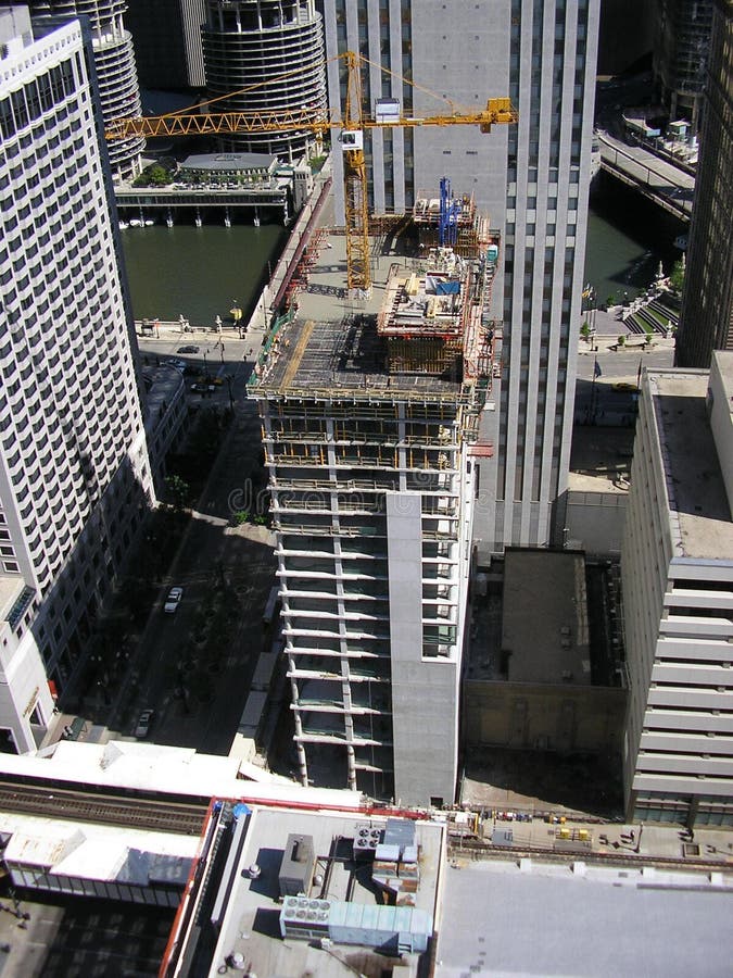 Aerial View of Building Construction Stock Image - Image of high ...