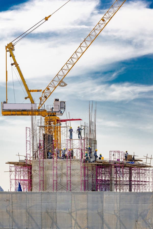 Construction in Progress. Men at Work. Editorial Image - Image of ...