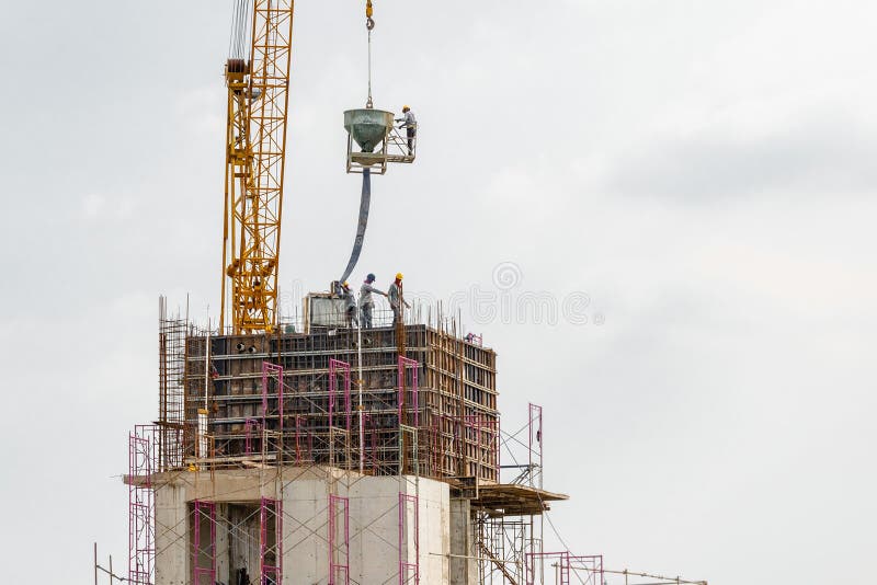Aerial View of a Building Construction in Progress Stock Photo - Image ...