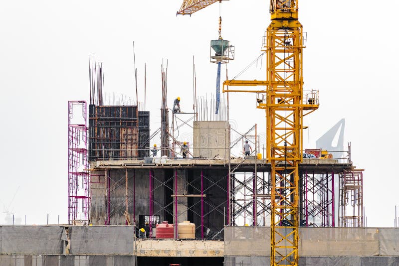 Construction in Progress. Men at Work. Editorial Image - Image of ...