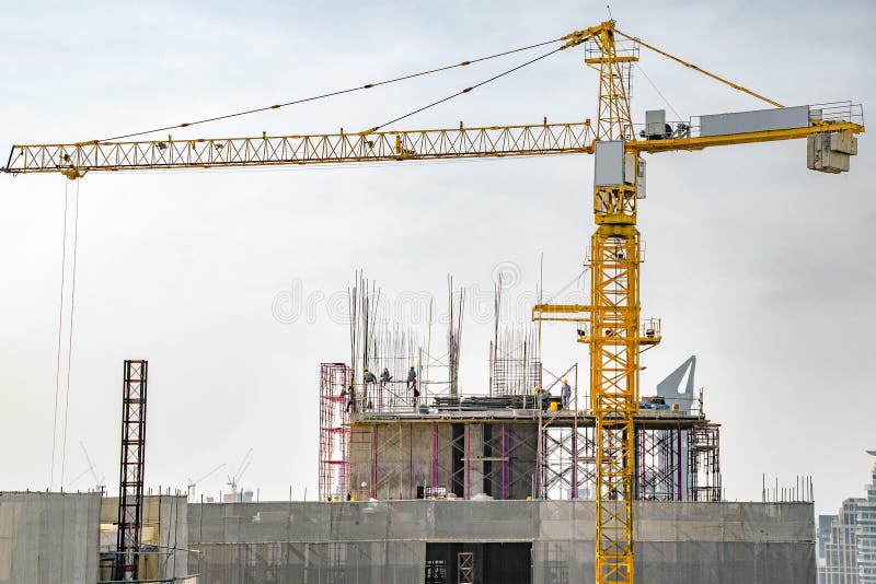 Aerial View of a Building Construction in Progress Stock Photo - Image ...