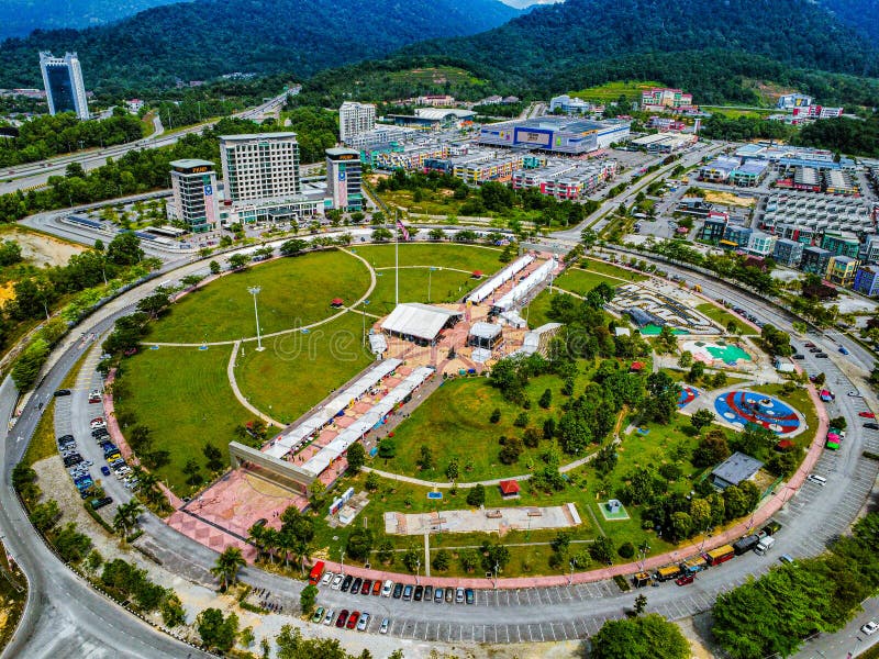 Aerial View of Bulatan Amanjaya, Ipoh, Perak Editorial Photography ...