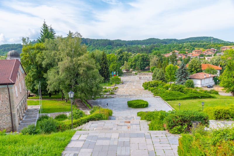 Aerial View of Bulgarian Town Kalofer Stock Photo - Image of hill ...