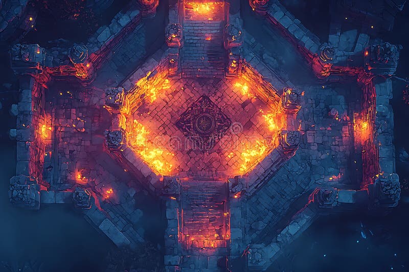 Burning Temple Dark Fantasy Artwork Stock Photos - Free & Royalty-Free ...