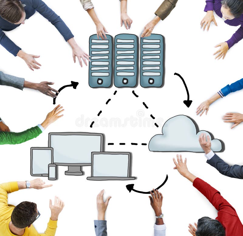 Aerial View of Business People and Data Concept Stock Image - Image of ...