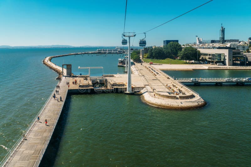 Cable Car Ride of Parque Das Nacoes Park of Nations in Lisbon Editorial ... Cable Car Ride of Parque Das Nacoes Park of Nations in Lisbon Editorial ...