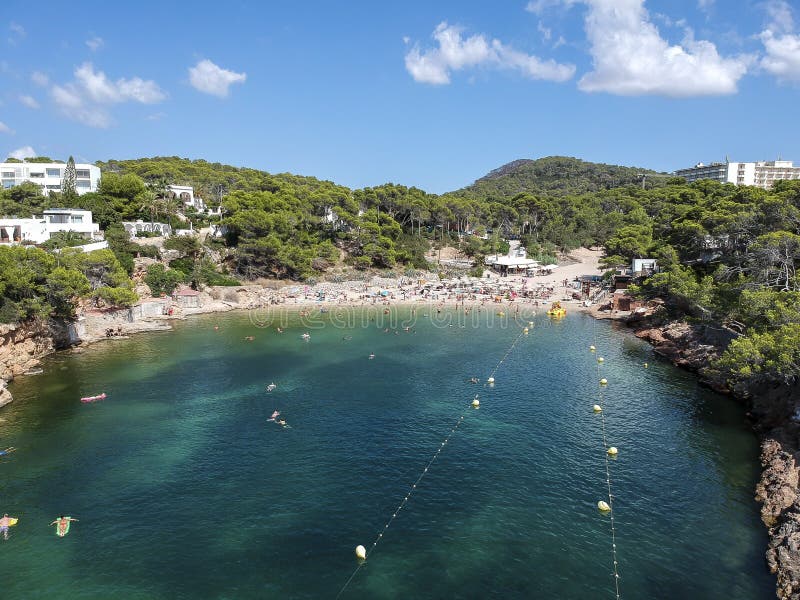 Aerial View of Cala Gracio, Ibiza, Spain. Stock Image - Image of west ...