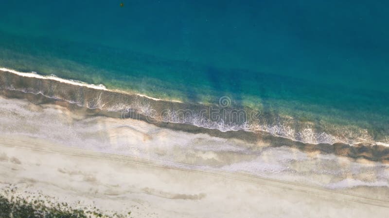 Relaxing Calm Sea Waves. Aerial Top View Stock Footage - Video of ...