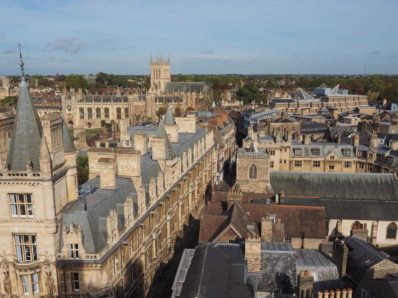 Aerial view of Cambridge stock photo. Image of cityscape - 135430278