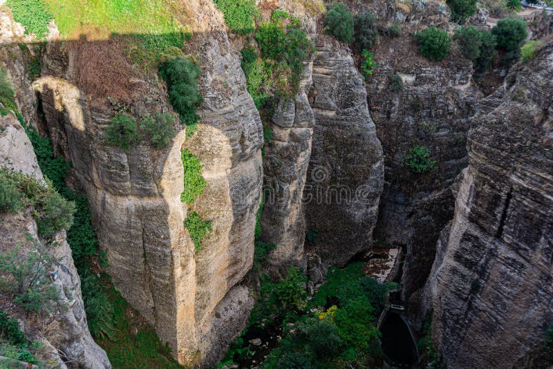 Aerial View of Canyons in Ronda Spain Stock Image - Image of beautiful ...