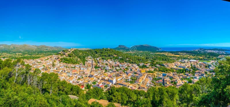 Aerial View of Capdepera Castle and Capdepera Town, Mallorca, Spain ...