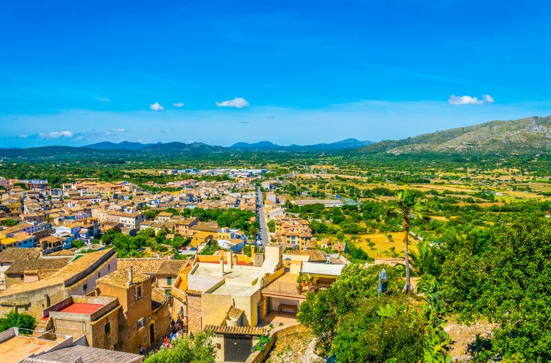 Aerial View of Capdepera Town, Mallorca, Spain Editorial Stock Image ...