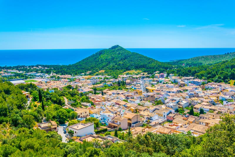 Aerial View of Capdepera Town, Mallorca, Spain Editorial Stock Photo ...
