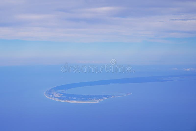 An Aerial View of Cape Cod Island, a Hook-shaped Peninsula of the U.S ...