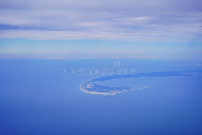 An Aerial View of Cape Cod Island, a Hook-shaped Peninsula of the U.S ...