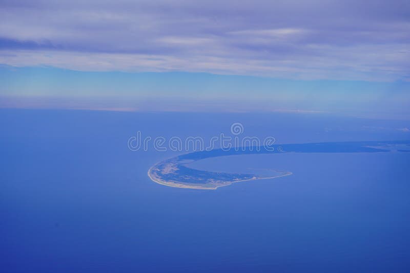 An Aerial View of Cape Cod Island, a Hook-shaped Peninsula of the U.S ...
