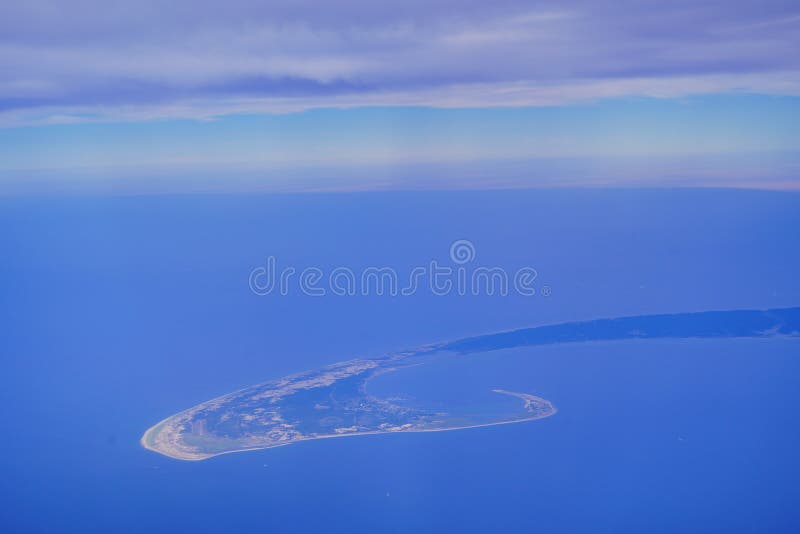 An Aerial View of Cape Cod Island, a Hook-shaped Peninsula of the U.S ...