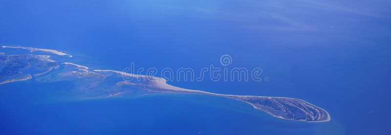 An Aerial View of Cape Cod Island, a Hook-shaped Peninsula of the U.S ...