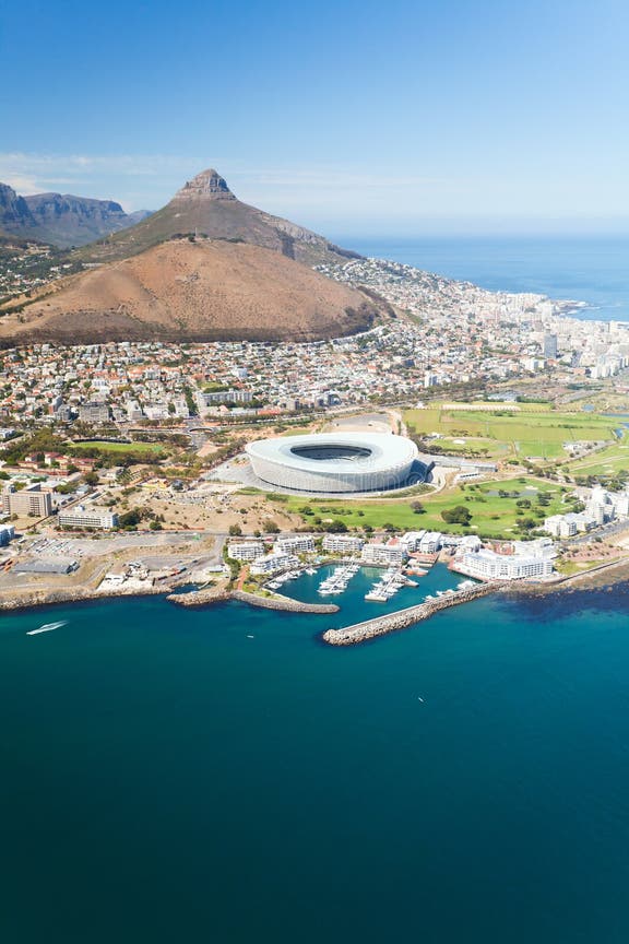 Aerial view of Cape Town stock photo. Image of harbour - 22870330