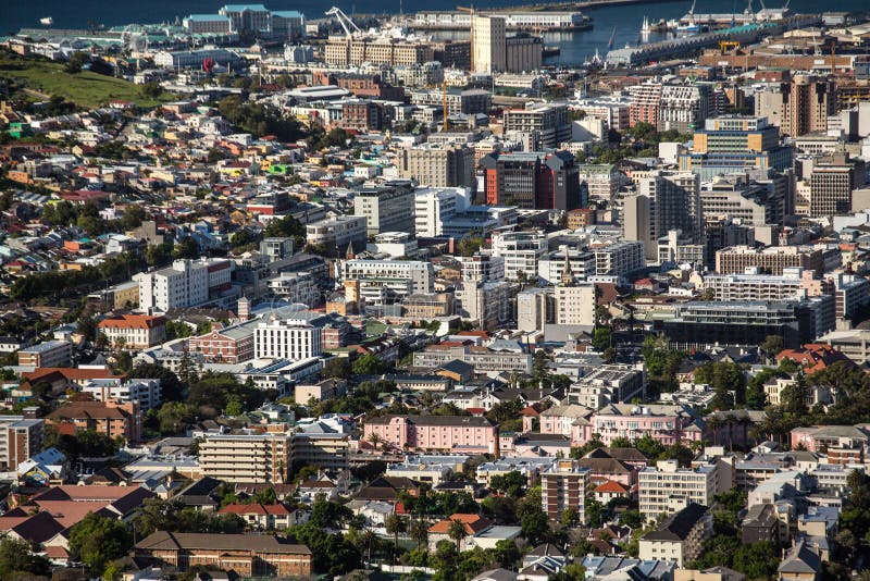 Aerial view of Cape Town stock image. Image of street - 27456637