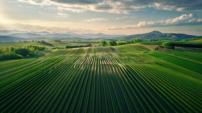 Cultivated Fields Creating Stunning Patterns in Tuscany Landscape at ...