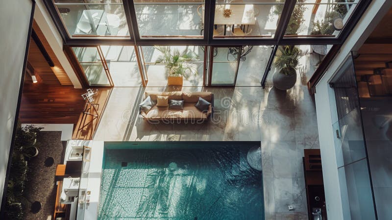 Aerial View Capturing the Flow and Functionality of Interior Design ...