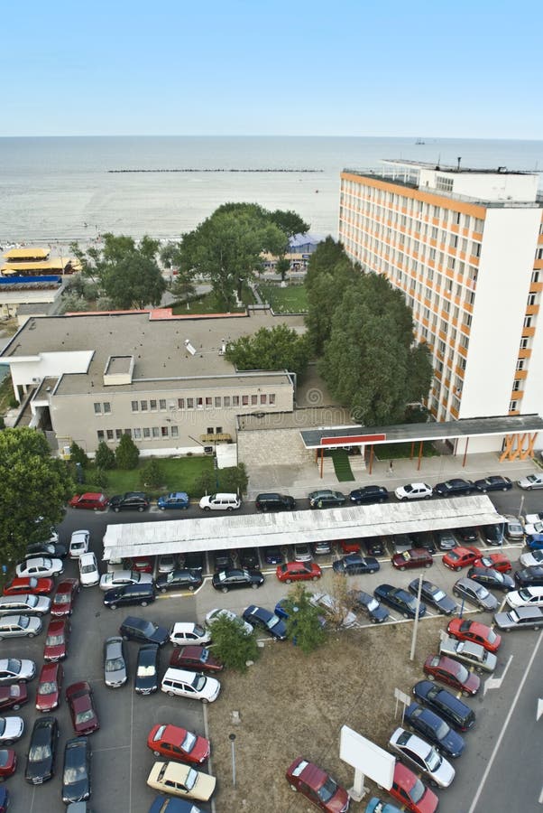 Aerial view of car park stock photo. Image of view, mamaia - 2803458