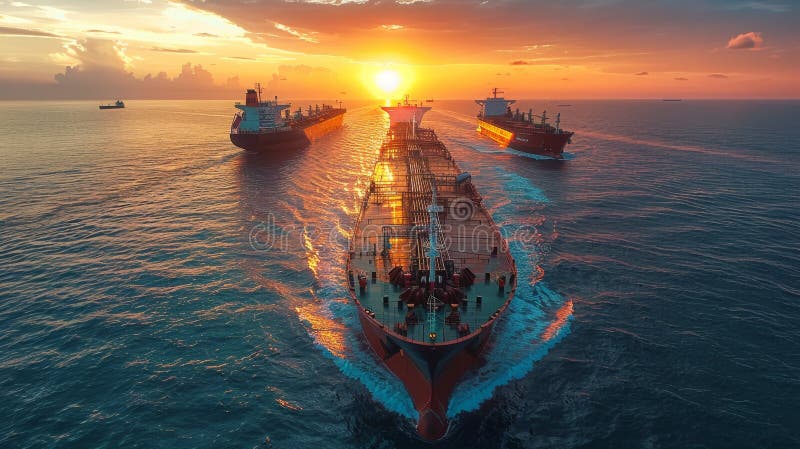An Aerial View of a Cargo Ship with Containers. Container Ship in the ...