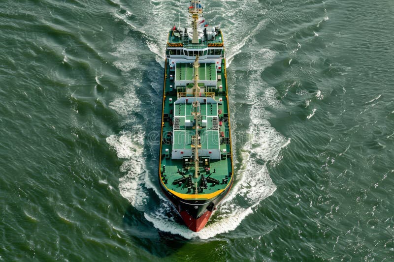 Cargo Ship Navigating through Open Waters Stock Photo - Image of ocean ...