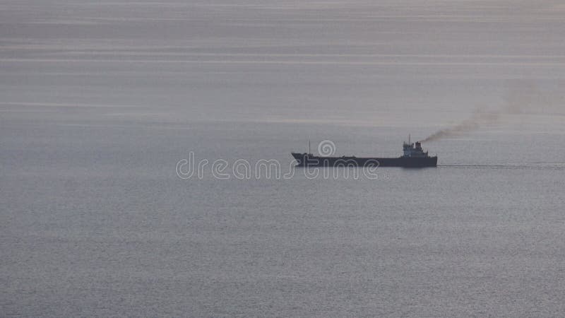 Aerial View of Cargo Ship Sailing on Open Sea Stock Footage - Video of ...