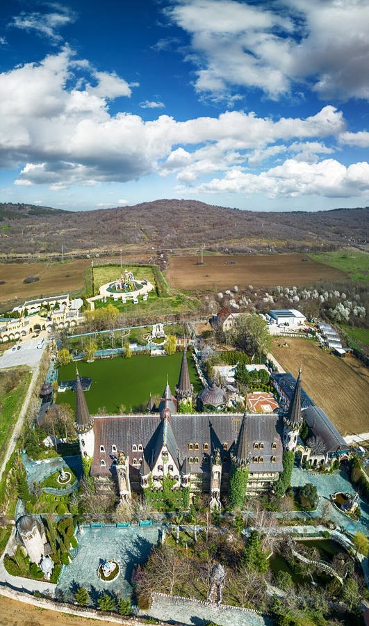 Aerial View of Castle in Amusement Park in Ravadinovo Editorial ...