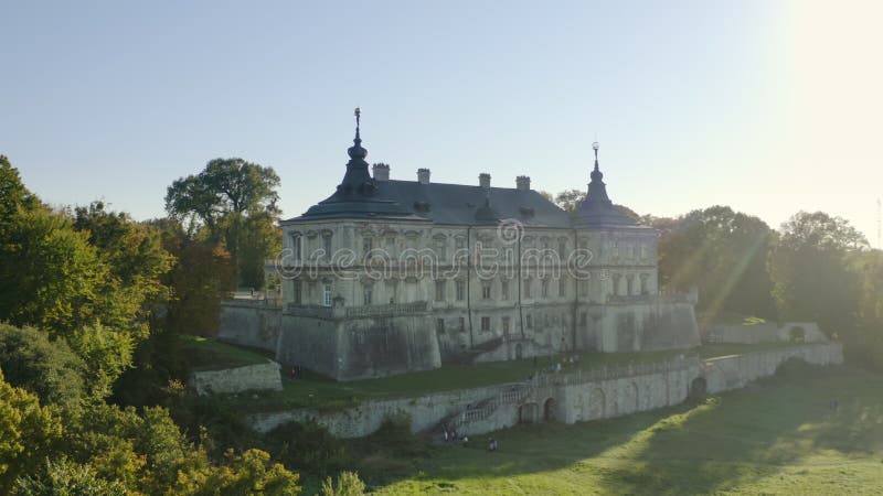 Aerial Drone View. Castle Fortress of Pidhirtsi. Stock Footage - Video ...