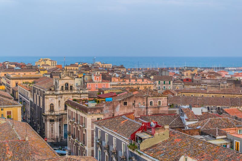 Aerial View of Catania, Sicily, Italy Editorial Photo - Image of ...