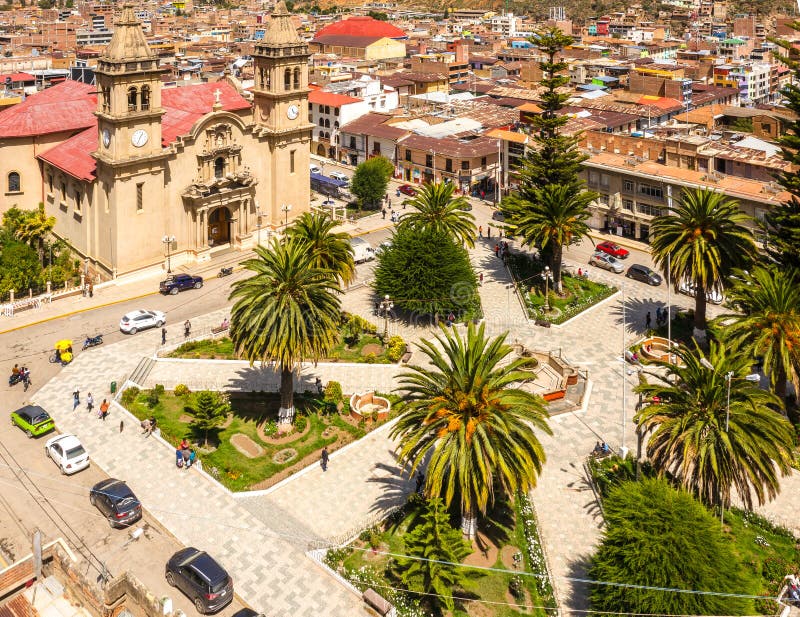 View of the Cathedral in Tarma City in Peru Stock Image - Image of ...
