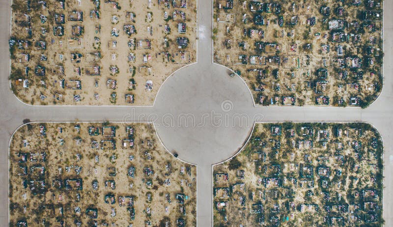 Aerial view cemetry stock photo. Image of landmark, outdoor - 99082794