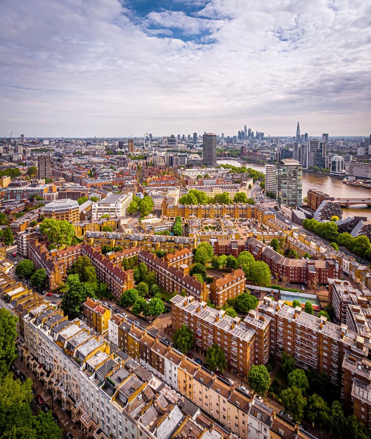 Aerial View of Central London, UK Editorial Stock Photo - Image of ...