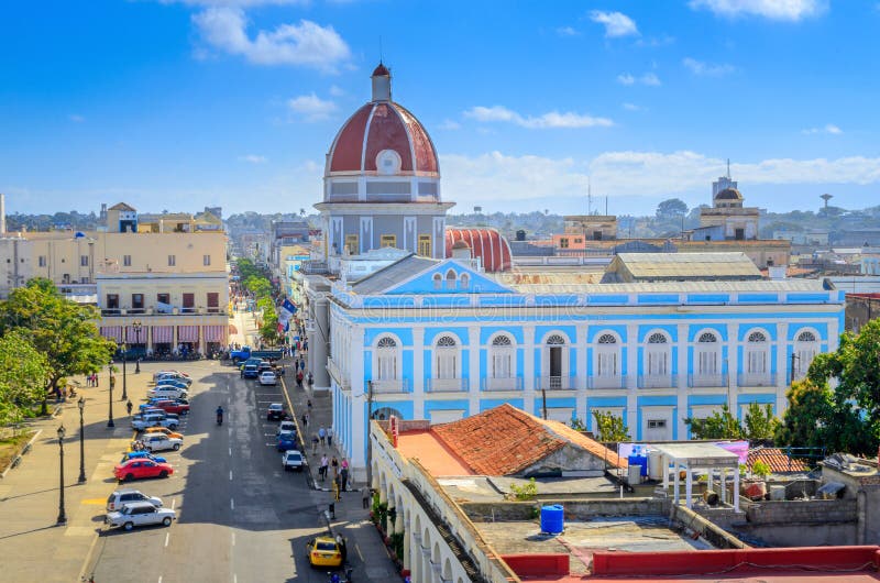 Aerial View of the Central Square of the Cuban City Stock Photo - Image ...