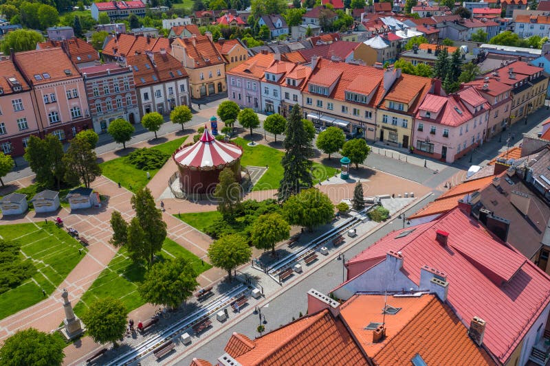 Aerial View of Central Square in Zory. Upper Silesia Stock Photo ...